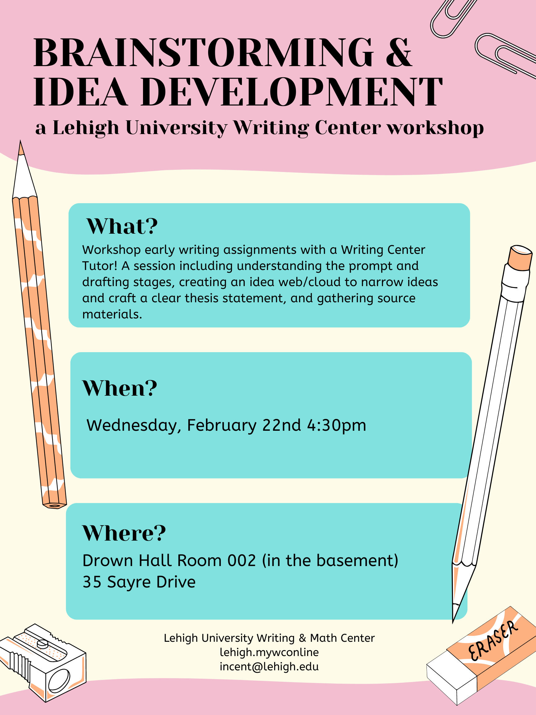 Writing Workshops Student Affairs